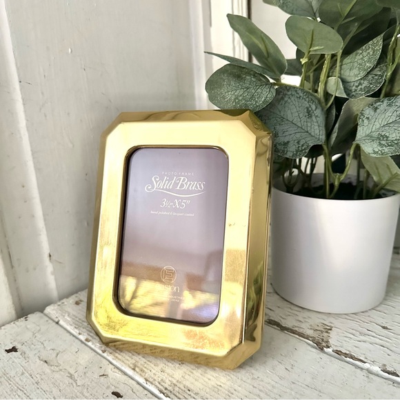 Vintage | Accents | Vintage Solid Brass Rectangular Geometric Heavy ...